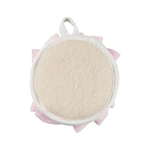 EcoTools EcoPouf Dual Cleansing Pad, Gentle Cleansing Body Scrubber, Exfoliating for Shower & Bath, Pink, 4 Count