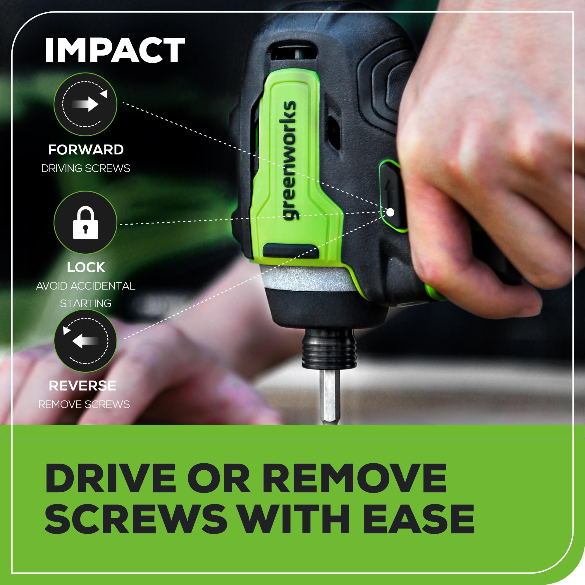 [Professional Grade] Greenworks 24V Max Cordless Brushless Drill + Impact Combo Kit, (2) 2.0Ah Batteries, FAST Charger, and Bag Included