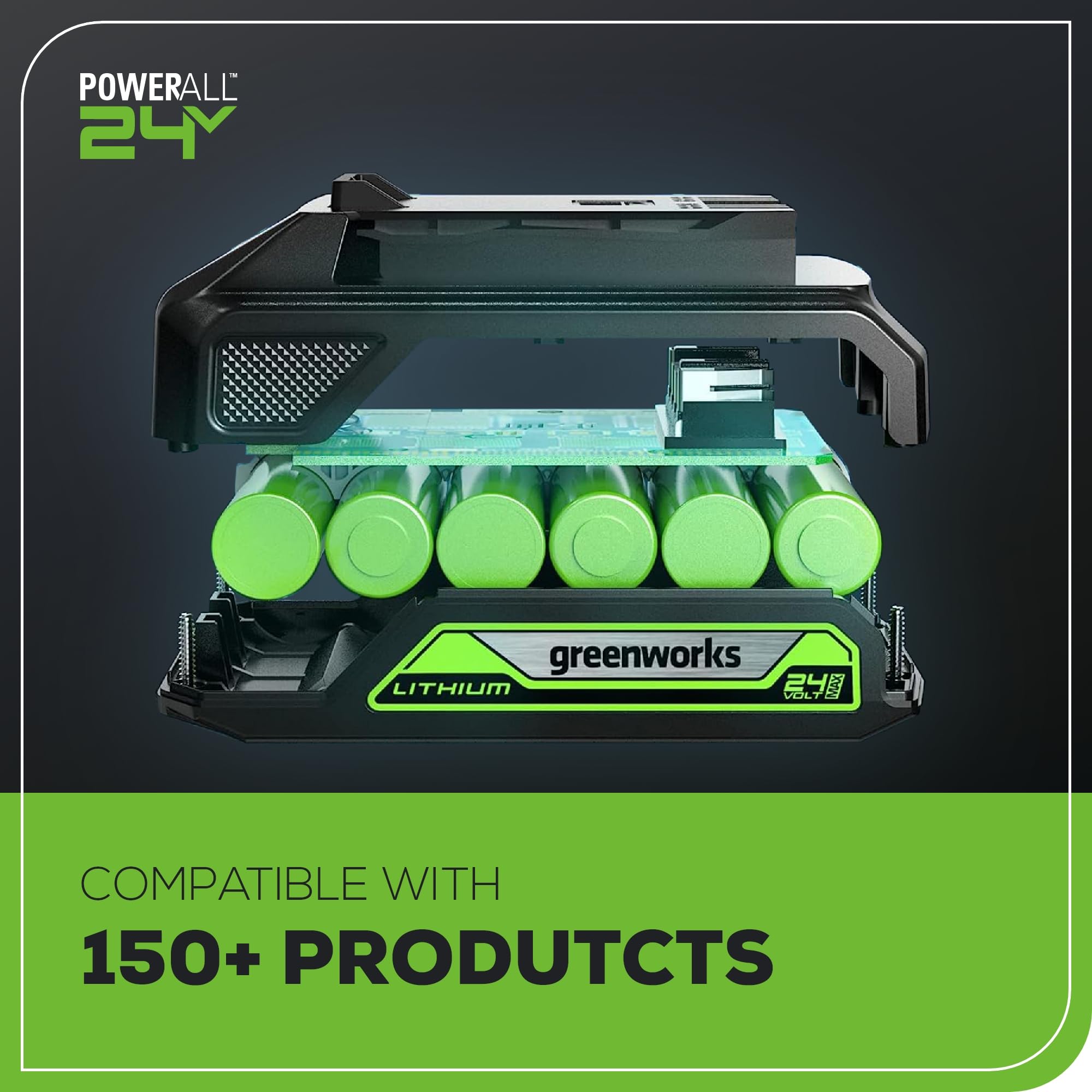 [Professional Grade] Greenworks 24V Max Cordless Brushless Drill + Impact Combo Kit, (2) 2.0Ah Batteries, FAST Charger, and Bag Included