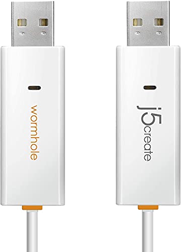 j5create JUC400 Data, Keyboard, and Mouse Sharing/Transfer USB Cable Transfer Data Between Mac and Windows [Wormhole Switch]