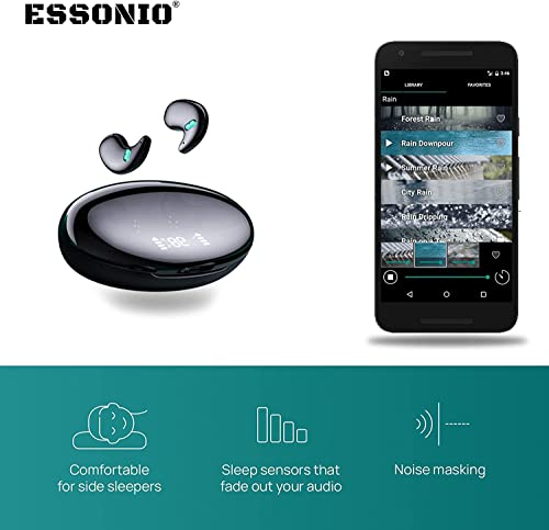 ESSONIO Sleeping Headphones Sleep Headphones Sleep Noise Cancelling Headphones for Sleeping Headphones for Side Sleepers with Microphone