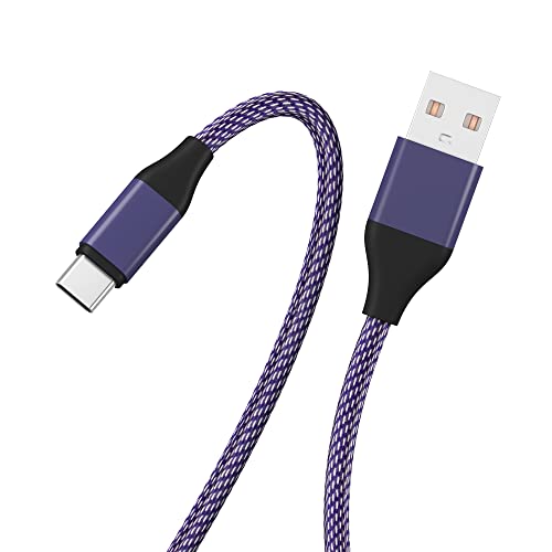 6FT 3A Fast USB C Charging Cord 2Pack Compatible with Amazon Fire 9th 10th 11th 12th Generation Tablet,New Fire HD 8 HD10 8Plus Tablet and Kids Edition 2019 2020 2021 Fire 72022- Purple