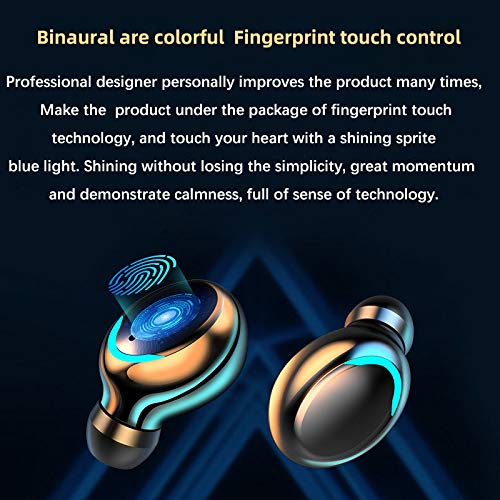 Wireless Earbuds, Bluetooth 5.0 TWS Wireless Earphones In-Ear Deep Bass Built-in Mic Bluetooth Earphones 4-5 Hour Playtime, IP7 Earbuds Noise Reduction Microphone, LCD Display, for Sports/Working