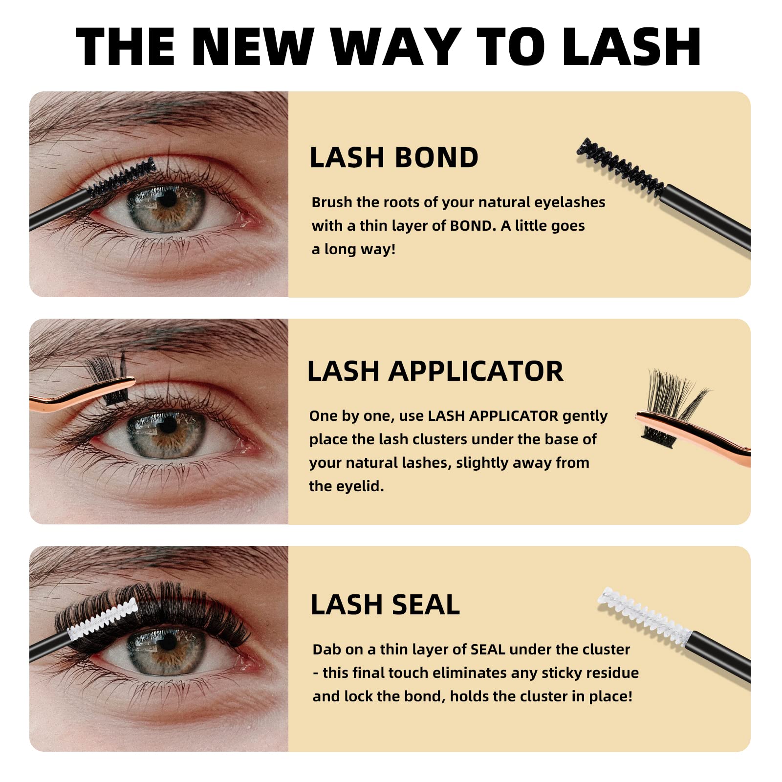 Lash Clusters DIY Eyelash Extension 72 pcs D Curl Cluster Lashes Individual Lashes Cluster Lashes Wisps Reusable Eyelash Segments Professional Makeup for Self-application (Wisp 03 mix 10-16mm)