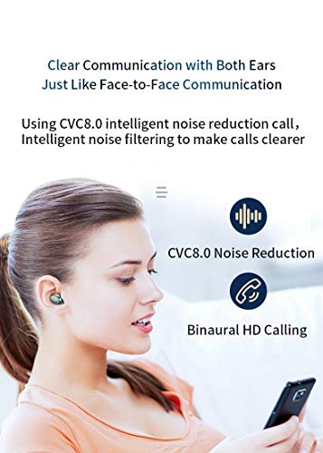 Wireless Earbuds, Bluetooth 5.0 TWS Wireless Earphones In-Ear Deep Bass Built-in Mic Bluetooth Earphones 4-5 Hour Playtime, IP7 Earbuds Noise Reduction Microphone, LCD Display, for Sports/Working