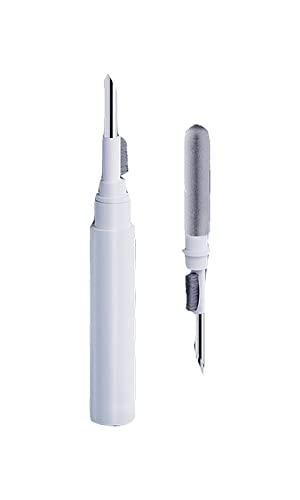 ToneGod Earbuds Cleaning Pen Fits for Airpods Pro 1 2 3 Multi Cleaner Kit Soft Brush for Bluetooth Earphones Case Compact Portable Multifunctional Cleaning Kit (White)