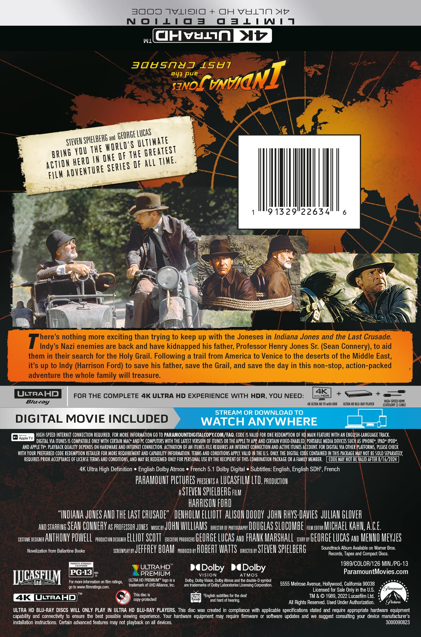 Indiana Jones and the Last Crusade Limited-Edition Steelbook