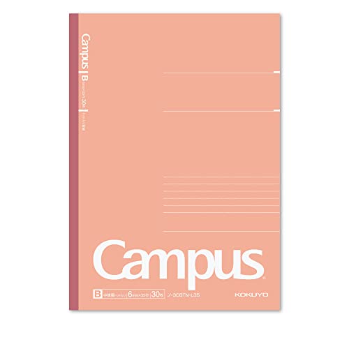 KOKUYO Composition Notebooks, 5 Pack Campus Semi-B5 Comp Book with Dot B 6mm Ruled, 30 Sheets, School Lined Notebook in Baked Colors, Journal Notebook for Women Work Study Note Taking (NO-3CBTN-L35X5)