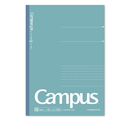 KOKUYO Composition Notebooks, 5 Pack Campus Semi-B5 Comp Book with Dot B 6mm Ruled, 30 Sheets, School Lined Notebook in Baked Colors, Journal Notebook for Women Work Study Note Taking (NO-3CBTN-L35X5)
