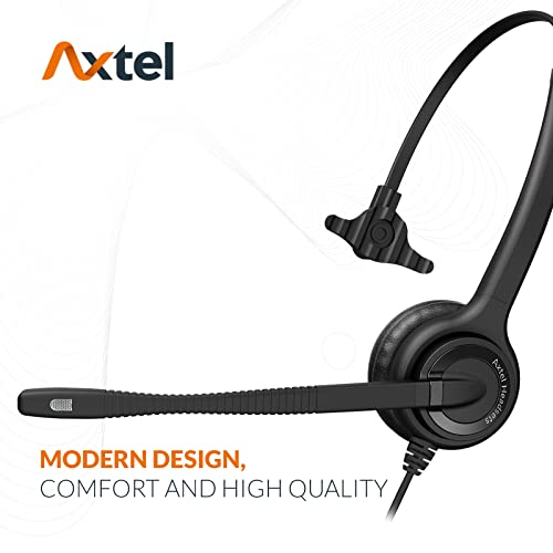 Axtel Bundle Elite HDvoice Mono NC with AXC-02 Cable | Noise Cancellation - Compatible with Grandstream GXP1600, GXP1700, GXP2100, GRP2600 Series Phones