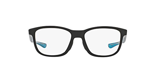 Oakley Ox8106 Cross Step Round Prescription Eyeglass Frames, Polished Black/Demo Lens, 50 mm