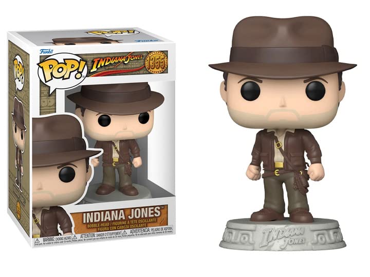 POP Indiana Jones: Raiders of The Lost Ark - Indiana Jones with Jacket Funko Vinyl Figure (Bundled with Compatible Box Protector Case), Multicolor, 3.75 inches