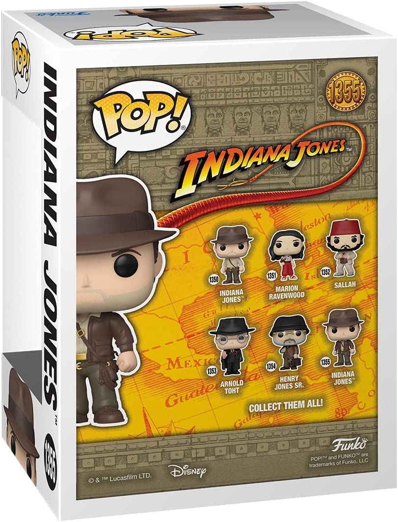 POP Indiana Jones: Raiders of The Lost Ark - Indiana Jones with Jacket Funko Vinyl Figure (Bundled with Compatible Box Protector Case), Multicolor, 3.75 inches