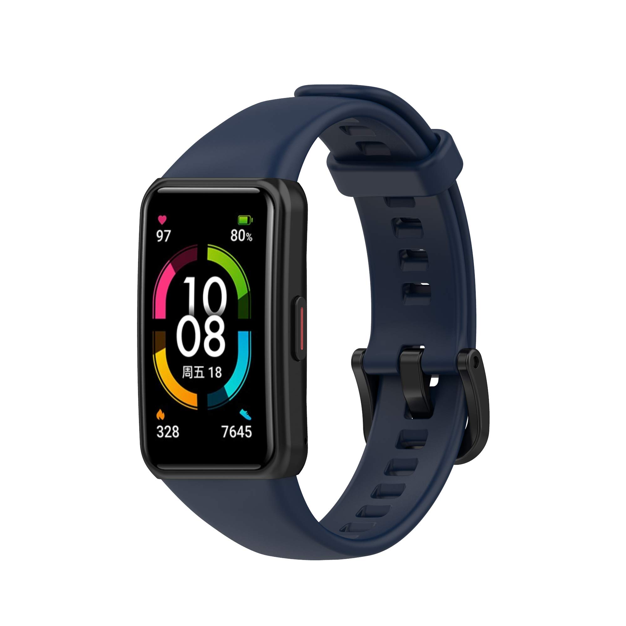 TenCloud 5-Pack Straps for Honor Band 6 Smartwatch - Compatible with Huawei Honor Band 6, Waterproof Replacement Strap