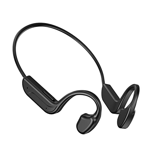 KAULUEDER Open Ear Conduction Headphones- V5.3 BluetoothSports Headphones- Built-in Microphone Waterproof Sweatproof Wireless Bluetooth Headset for Indoor/Outdoor/Hiking/Riding