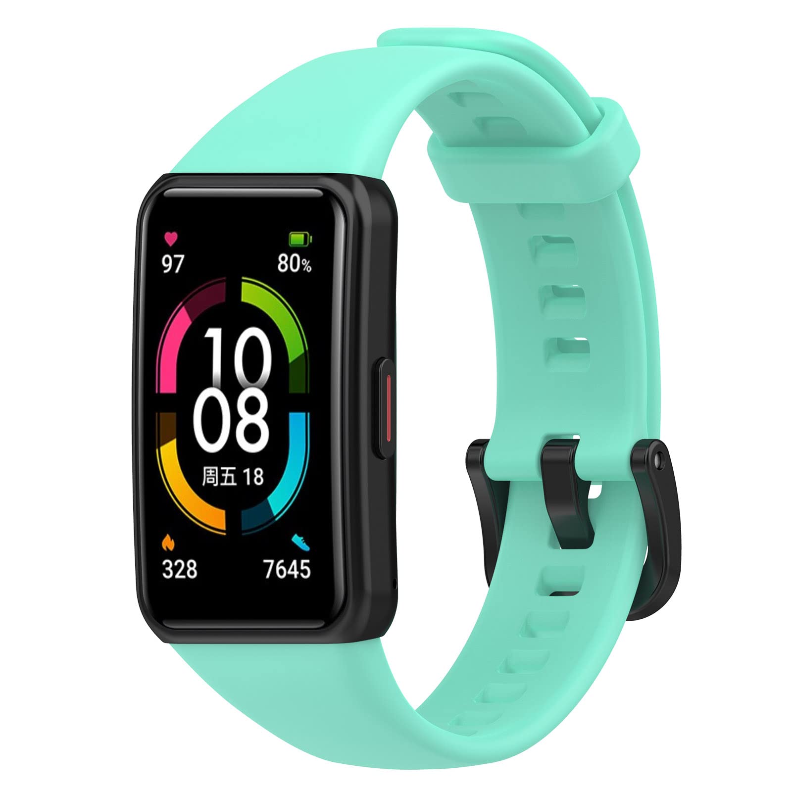 TenCloud 5-Pack Straps for Honor Band 6 Smartwatch - Compatible with Huawei Honor Band 6, Waterproof Replacement Strap