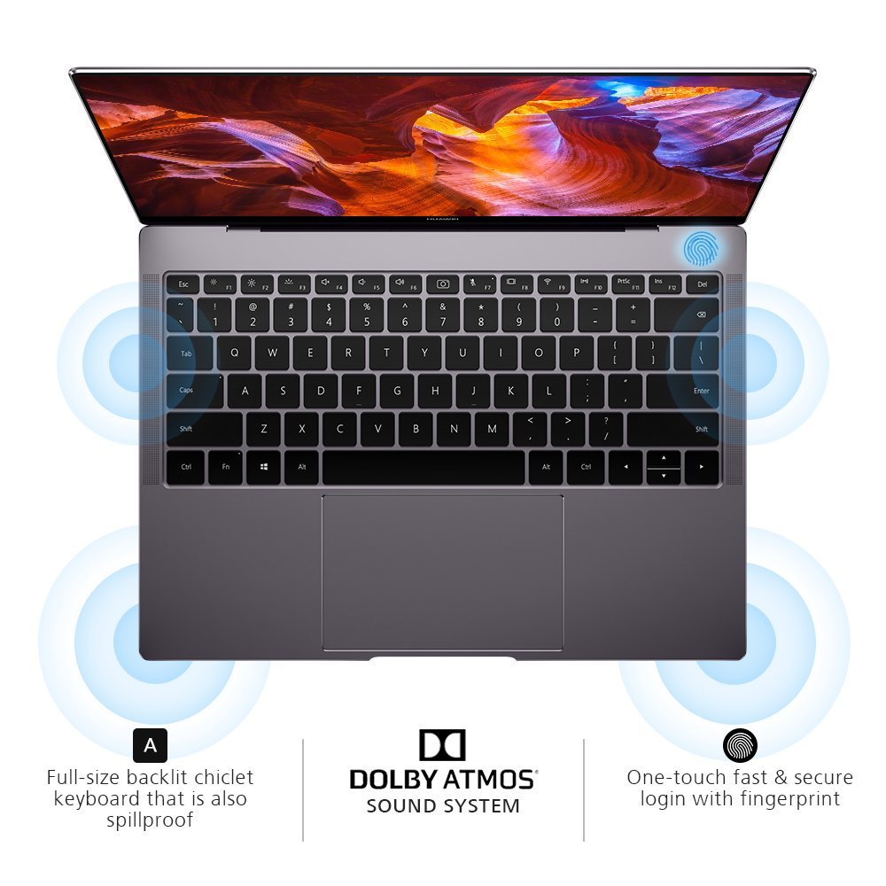 Huawei Mach-W29C MateBook X Pro Signature Edition Laptop, 16 GB RAM, 512 GB Flash Memory, 8th Gen Core i7, 3K Touch, 3:2 Aspect ratio, Office 365 Personal Included, 13.9", Space Gray