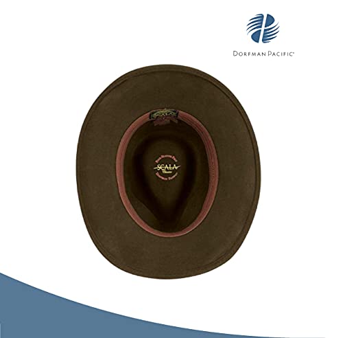 Indiana Jones Men's Wool Felt Fedora, Brown, Large