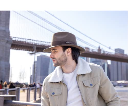 Indiana Jones Men's Wool Felt Fedora, Brown, Large