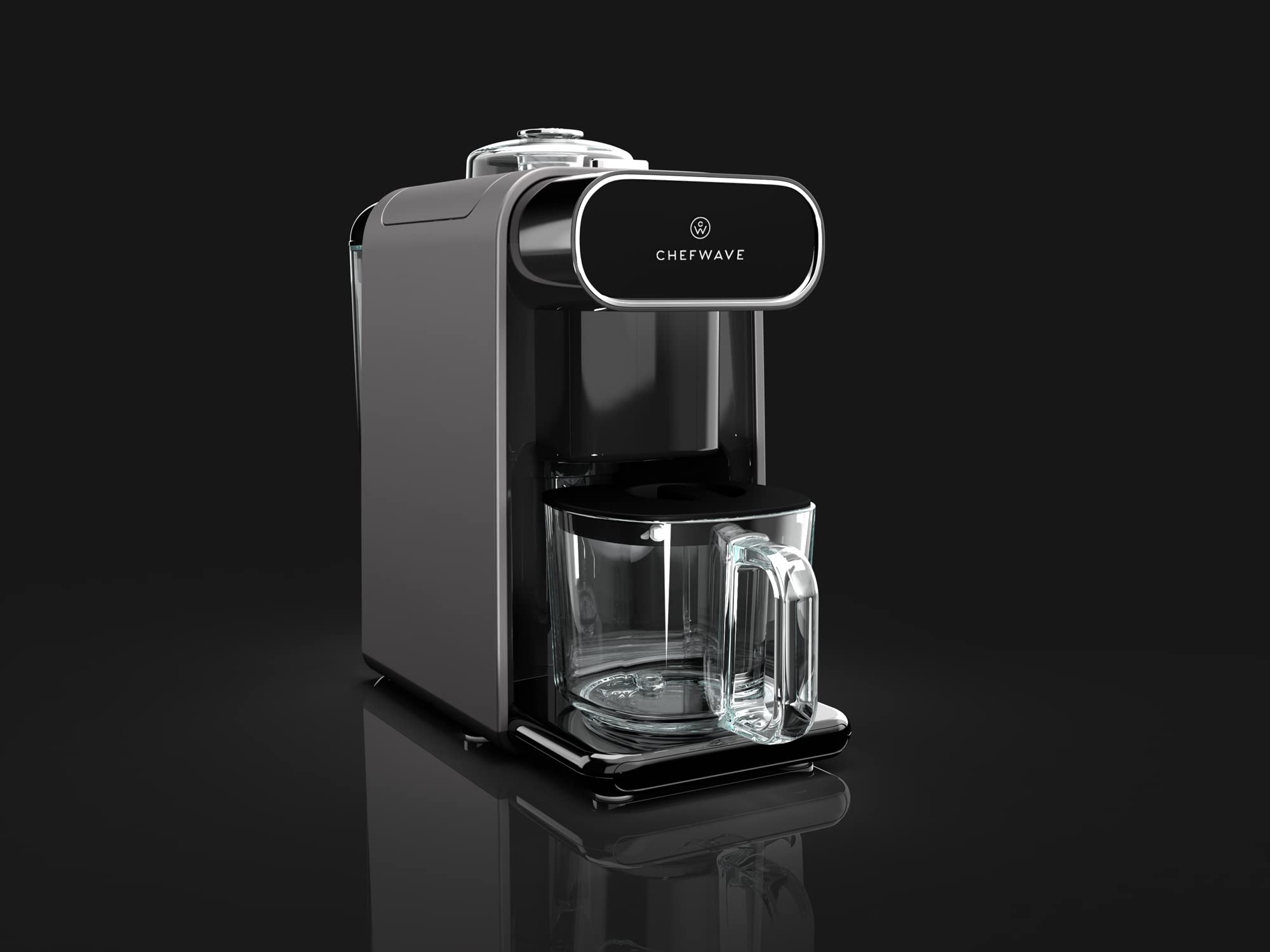 ChefWave Milkmade Dairy Alternative Vegan Nut Milk Maker Machine Almond Milk Soy Milk Oat Milk Cashew Milk Coconut Milk Macadamia Milk, No Soaking, Auto-Clean, Delay Start, Recipe Book - Silver/Black
