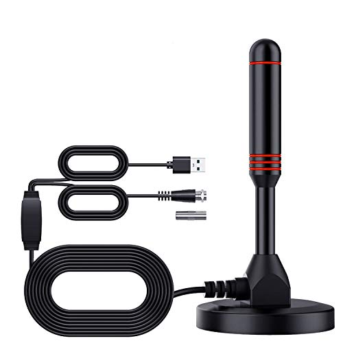 AOHE Indoor HDTV Antenna, Digital TV Antenna Up to 120 Miles Range, Antenna with Amplifier Signal Booster, Support 4K 1080P VHF UHF
