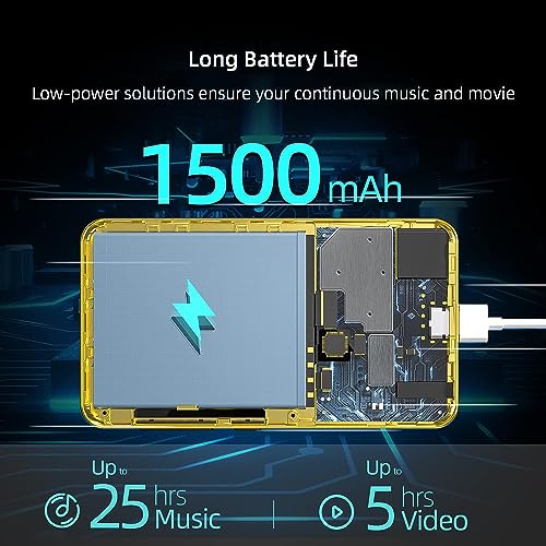 80GB MP3 Player with Bluetooth and WiFi, MP4 MP3 Player with Spotify,Spotify Kids,4" Full Touch Screen with Pandora, Music Player with Audible,Android MP3 with Speaker (Gold_Black)