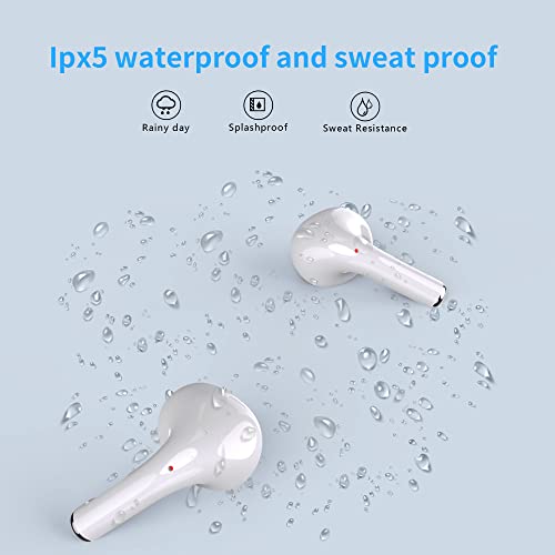 Tikgram Smart Touch Wireless Earbuds, Bluetooth 5.1, Wireless Earbuds Charging Box, in-Ear Earbuds Built-in Microphone IPX5 Automatic Pairing,Bluetooth Earbuds Wireless Headphones for Android