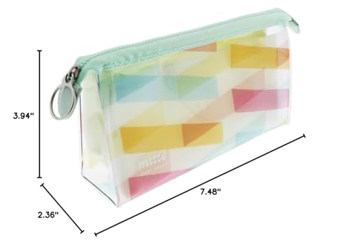 SUN-STAR Gusset Clear Pouch "mitte" Large Capacity, for Pencil Case and Cosmetic Pouch, Colorful