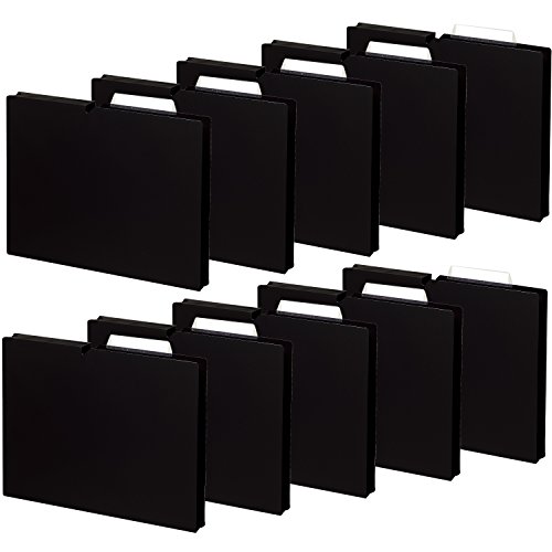 Kokuyo NEOS A4 File Folders, 1.2 Inches (30 mm) Depth, 3 Side Binding PP Type with A Customizable Tab, 10 Pack of Black, Japan Import (A4P-NEF30DX10)