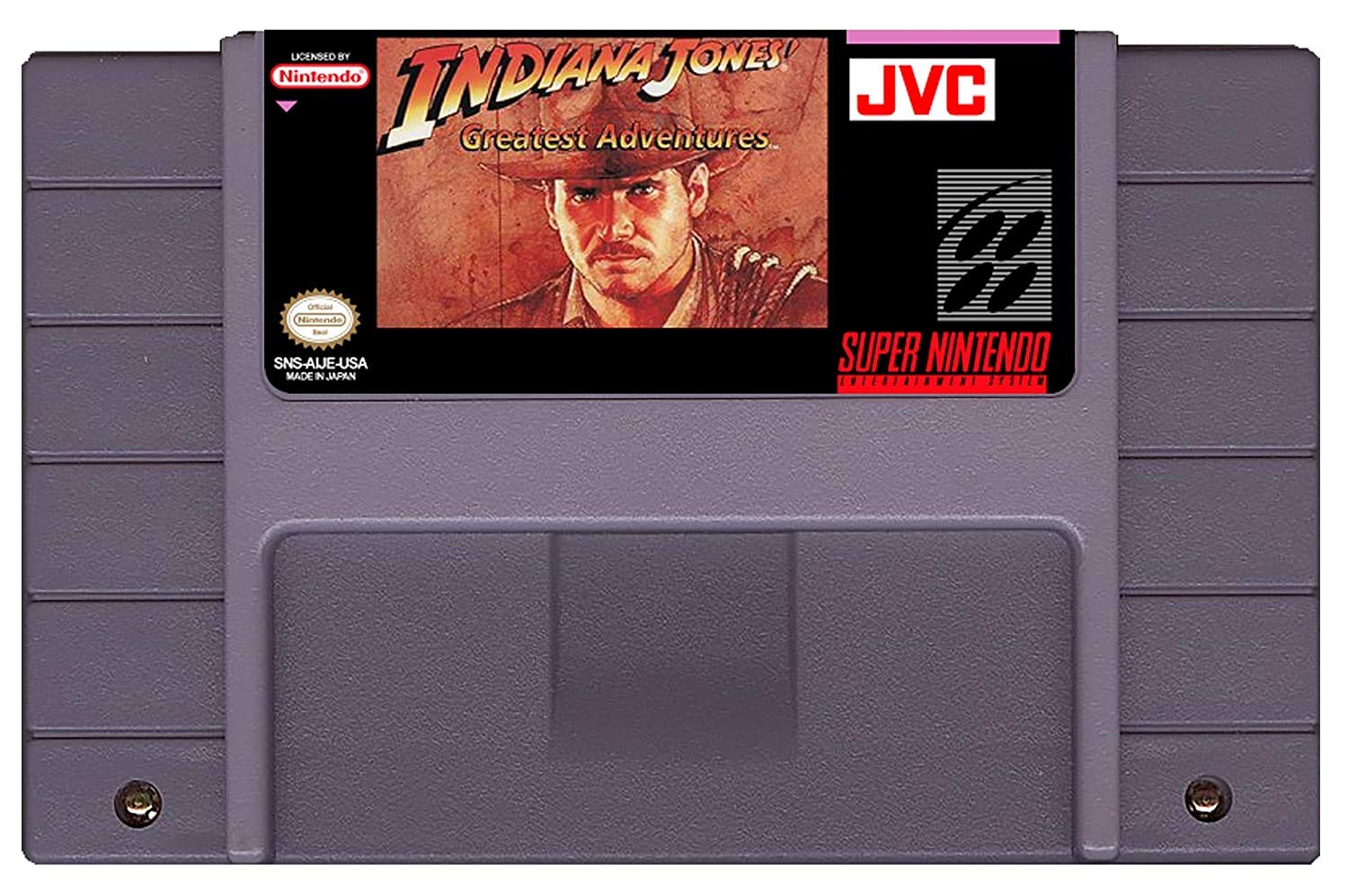 Indiana Jones Greatest Adventures - (Super Nintendo, SNES) - Reproduction Video Game Cartridge