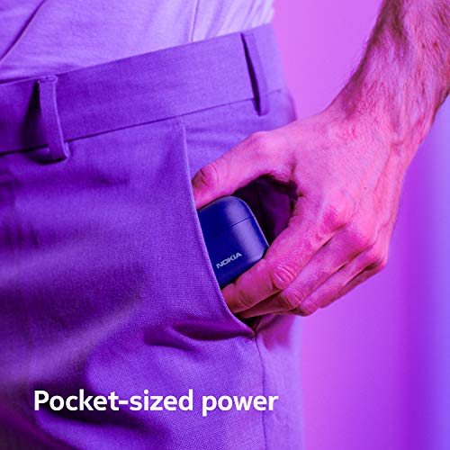Nokia Power Earbuds Lite - Fjord - Waterproof - Universal Bluetooth - 35 Hours Battery Life - Travel Charging Case
