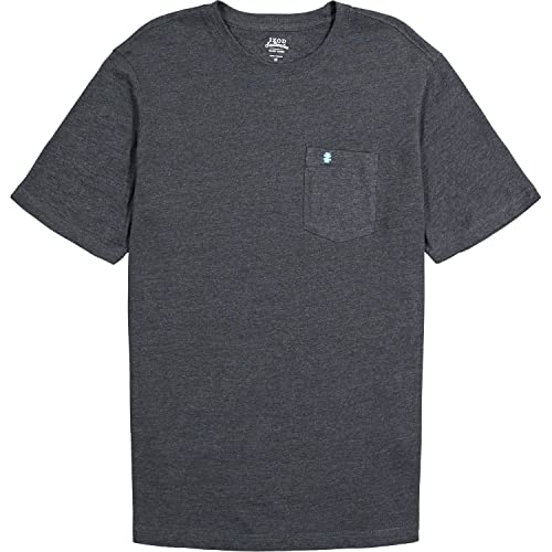 IZOD Men's Saltwater Soft Wash Pocket Crew T-Shirt, Black, Large