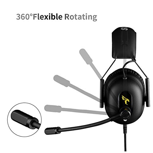 Vowor Over Ear Headphones 7.1 Surround Sound Gaming Headset Works with PC, PS4 PRO, Xbox One S,Cell Phone SOMIC Active Noise Canceling with Mic HI-FI USB Jack Game Earphones (G936N)
