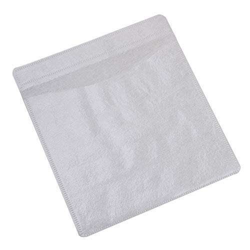 Mxfans White OPP Plastic Double-Sided CD DVD Sleeves with Window & Flap Pack of 500