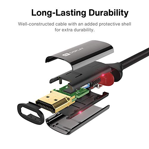 IVANKY Fiber Optic HDMI Cable 50ft, Optical Fiber HDMI 2.0 Cable Supports HDR 4K 60Hz, 30Hz, 2K, 1080p, 18Gbps, ARC, 3D Audio, Dolby Atmos, for TV Box, 4K TV, PS4,Blu-ray Player, Laptops, Mac Mini
