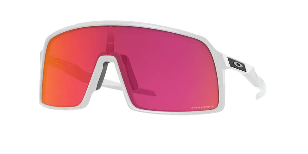 Oakley Sutro OO9406 OO940691 37MM Polished White/Prizm Sapphire Rectangular Sunglasses for Men + BUNDLE with Designer iWear Eyewear Kit