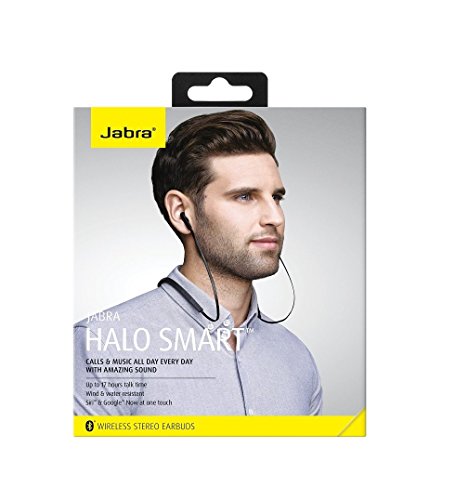 Jabra Halo Smart Wireless Bluetooth Headset, Black (Renewed)