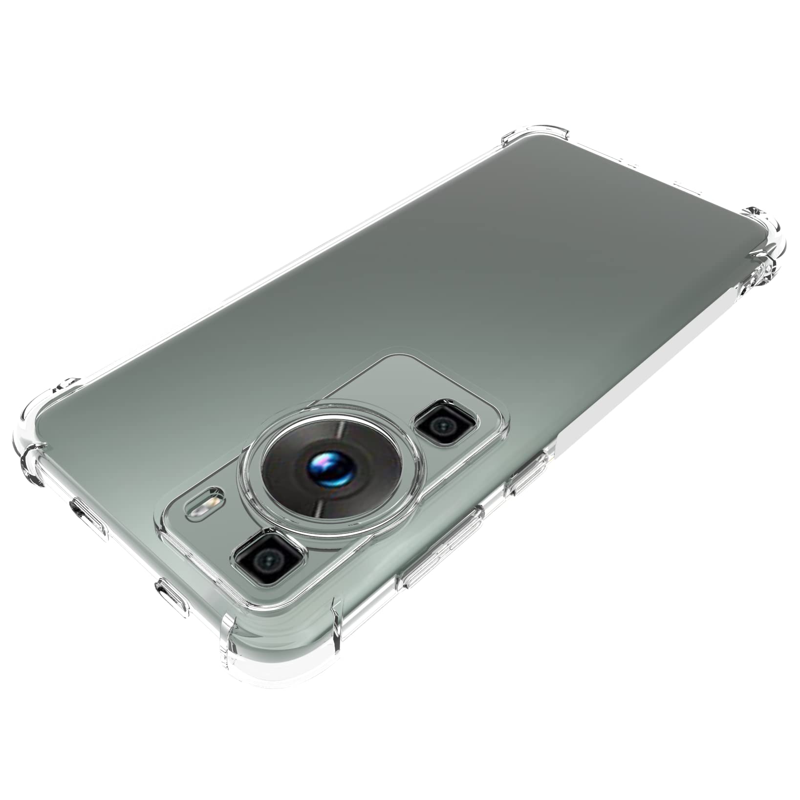 USTIYA Case for Huawei P60 Pro y Huawei P60 Clear TPU Four Corners Protective Cover Transparent Soft