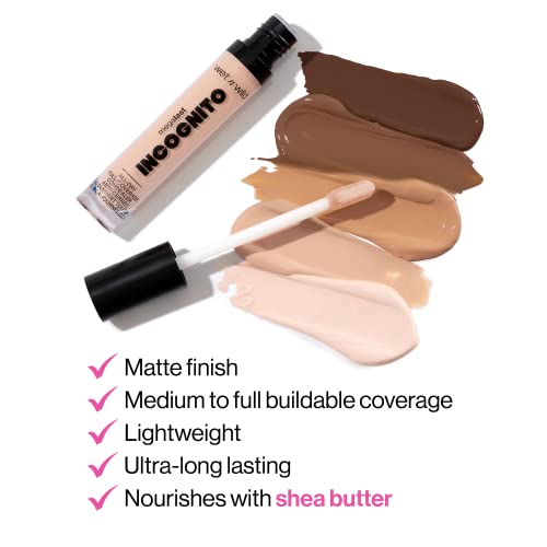 wet n wild Mega Last Incognito All-Day Full Coverage Liquid Matte Concealer, Light Honey