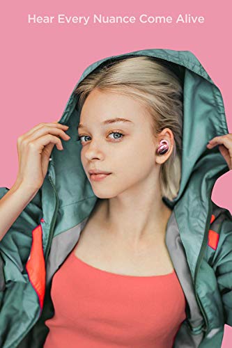 1MORE Stylish True Wireless in-Ear Headphones - Bluetooth - 6.5 Hours of Battery - 15-Minute Quick Charge for 3 Hours of Use β Portable Charging Headphone Case Included - Pink (Renewed)