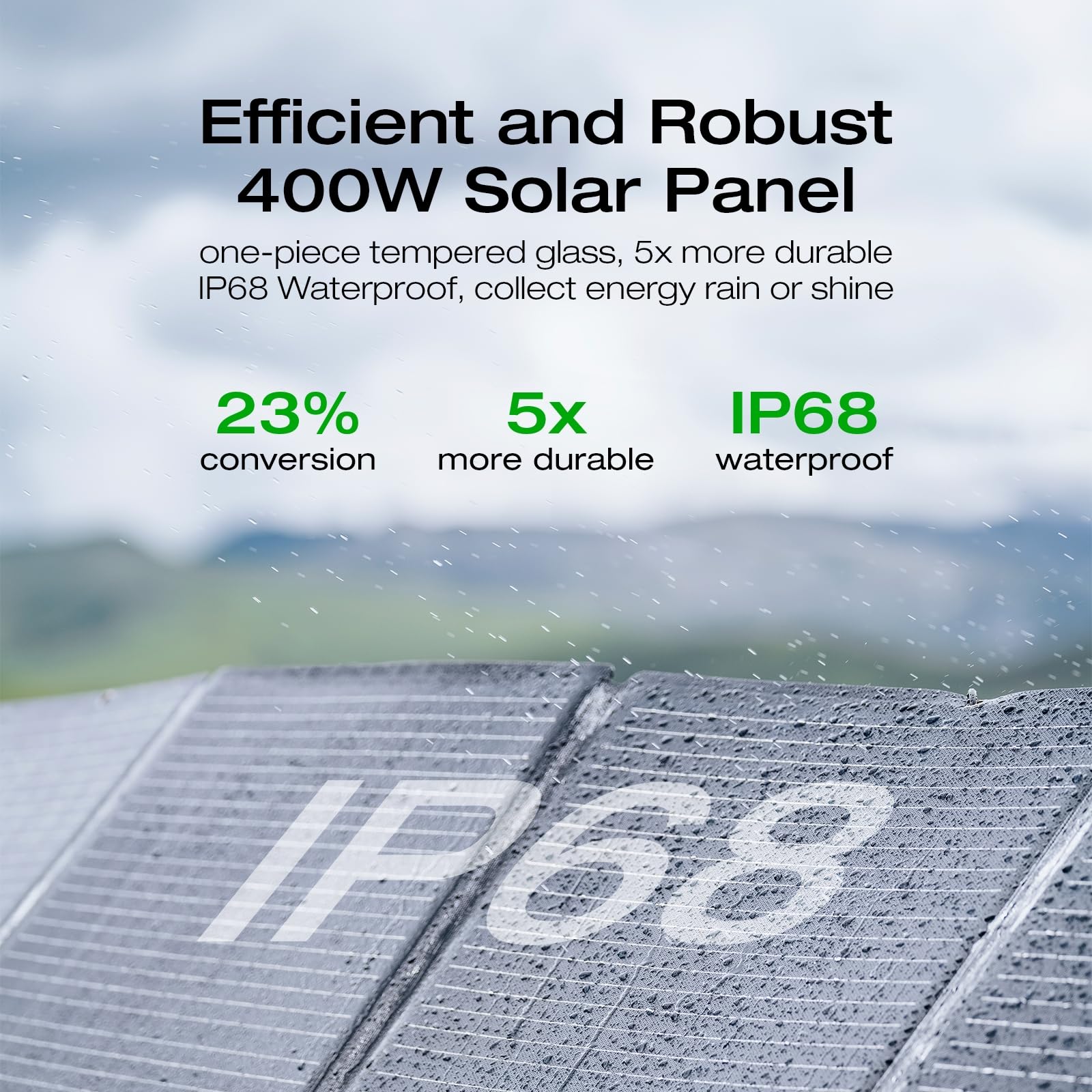 EF ECOFLOW Solar Generator DELTA 2 Max 2048Wh With 400W Solar Panel, LFP Battery Portable Power Station Up to 3400W AC Output Fast Charging 0-80% in 43 Min solar powered generator For Camping, RV