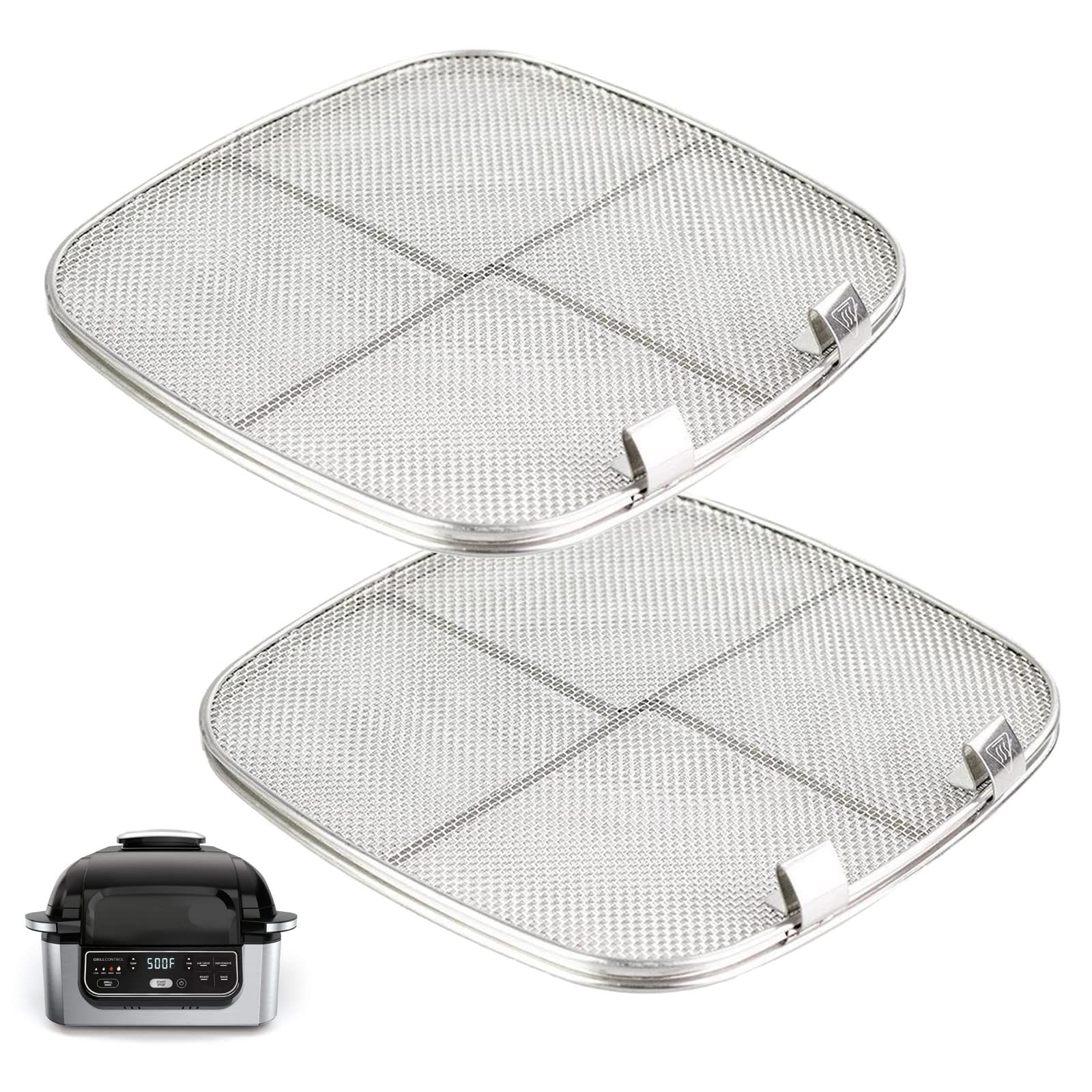 YIDM Stainless Steel Splatter Shield: Air Fryer Accessories for Ninja Foodi 5-in-1 Indoor Grill Stainless Steel Splatter Shield for Ninja Foodi AG300 AG300C AG301C AG302 AG400 Replacement Parts