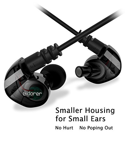 MOXKING Running Sport Earphones Over Ear Buds with Microphone Remote Noise Cancelling Earhook Headphones Sweatproof in Ear Earphones for Gym Jogging Workout Exercise(Black'