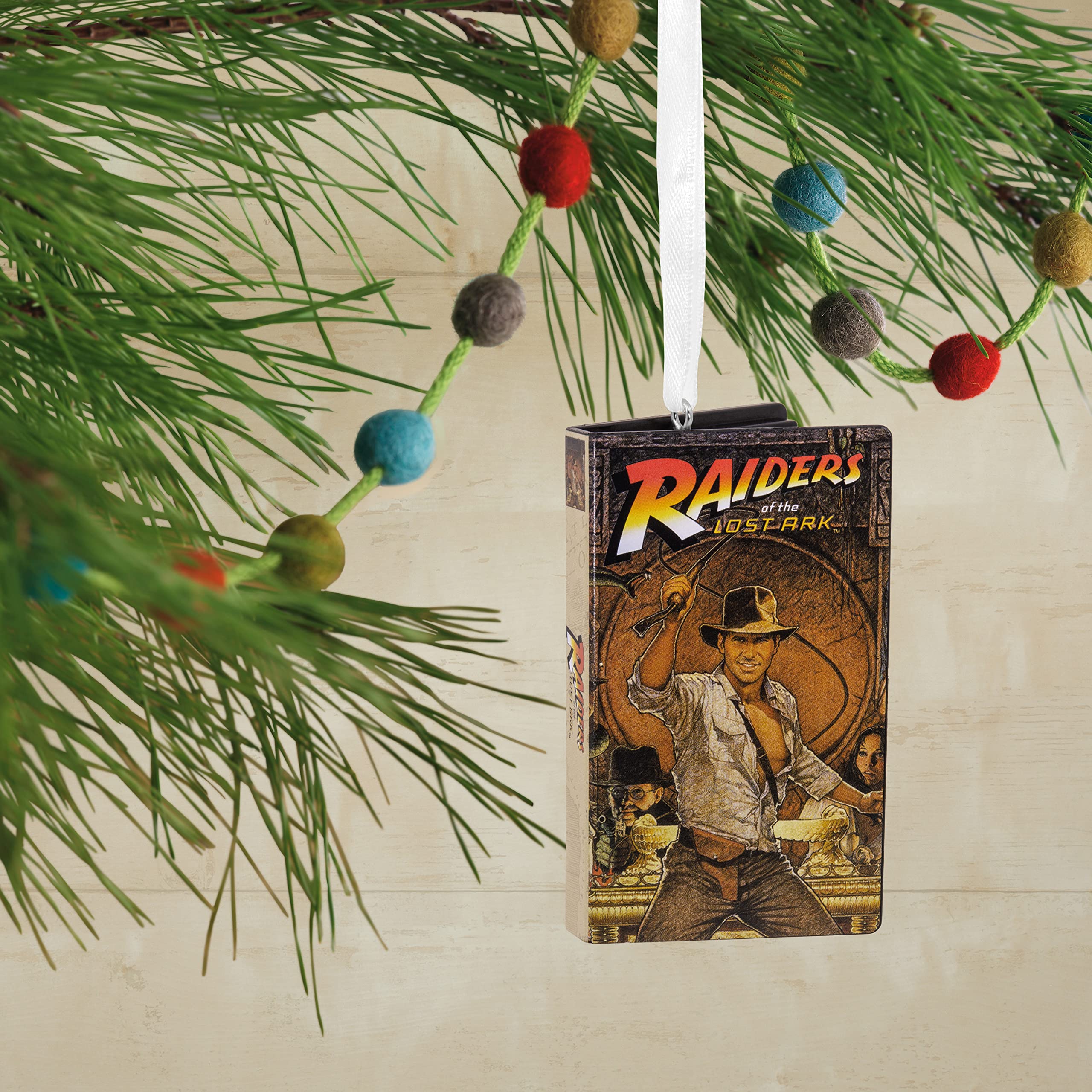 Hallmark Indiana Jones Movie Retro Video Cassette Case Plastic Christmas Ornament (0003HCM1096)
