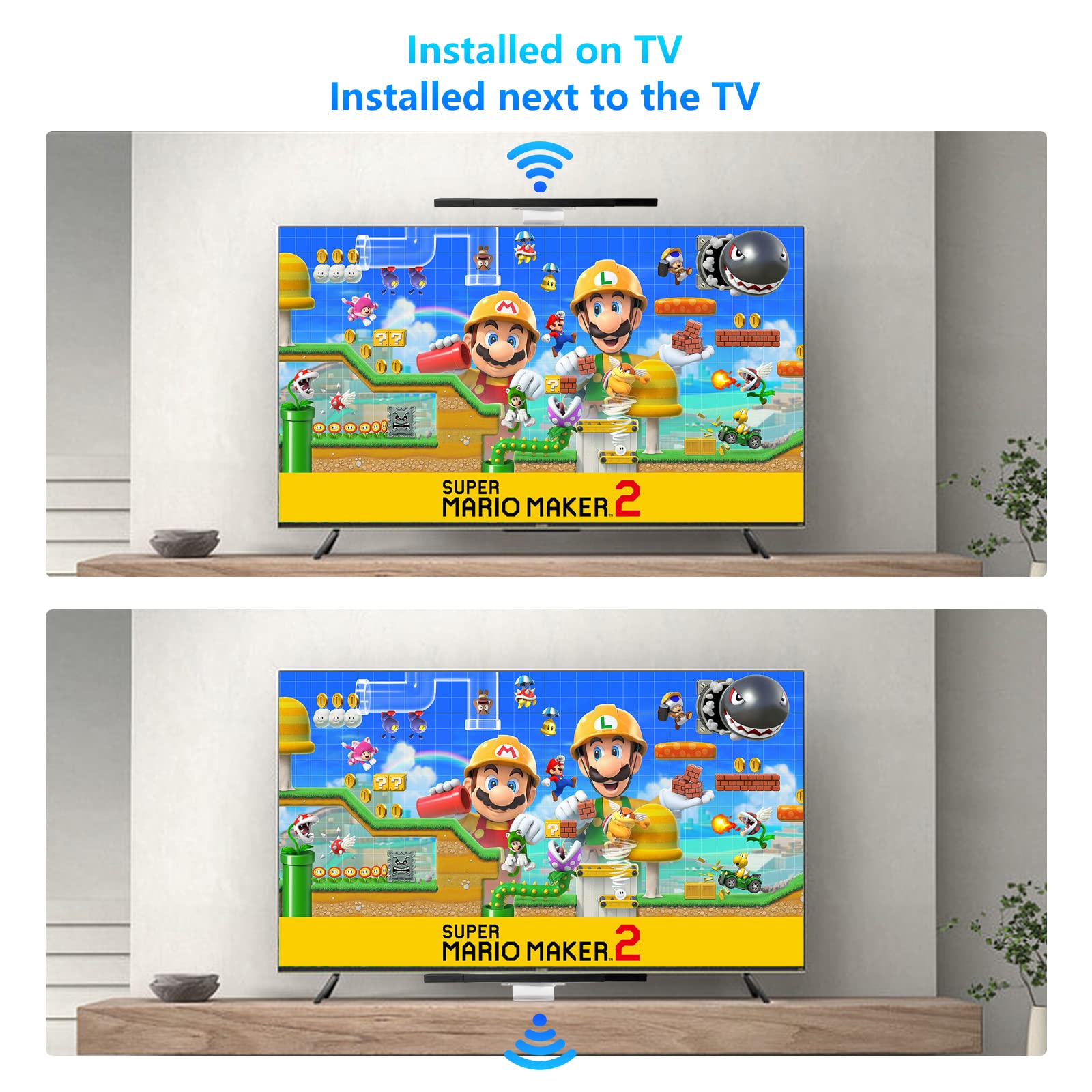 2 in 1 Wii AV Cables Composite Audio Video Cable + Wii Sensor Bar Wii Wired Infrared Ray Sensor Bar Compatible with Nintendo Wii and Wii U