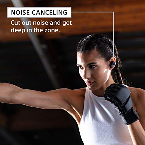 Sony WF-SP800N Truly Wireless Sports In-Ear Noise Canceling Headphones with Mic For Phone Call And Alexa Voice Control, Black