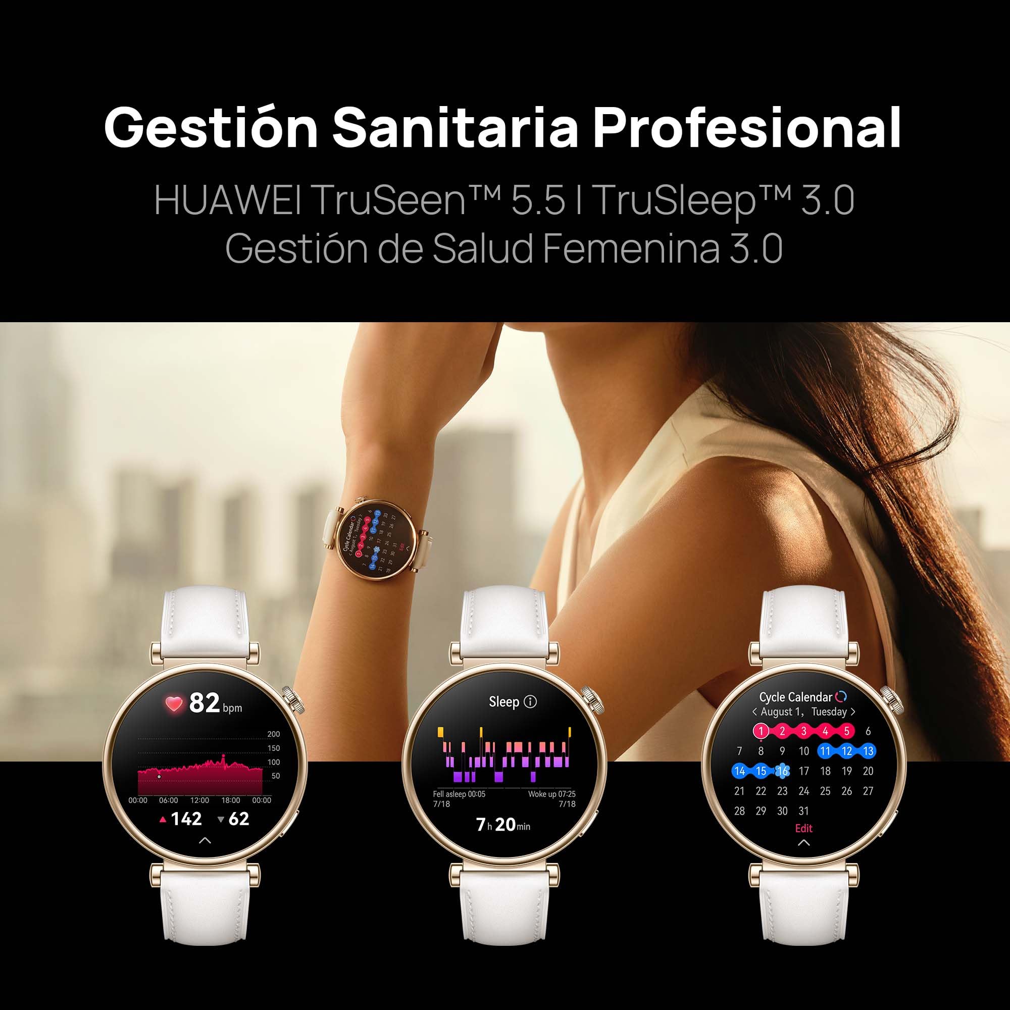 HUAWEI Watch GT 4 B19M 46mm Bluetooth Smartwatch 1.43" AMOLED Screen Stainless Steel Strap - Grey