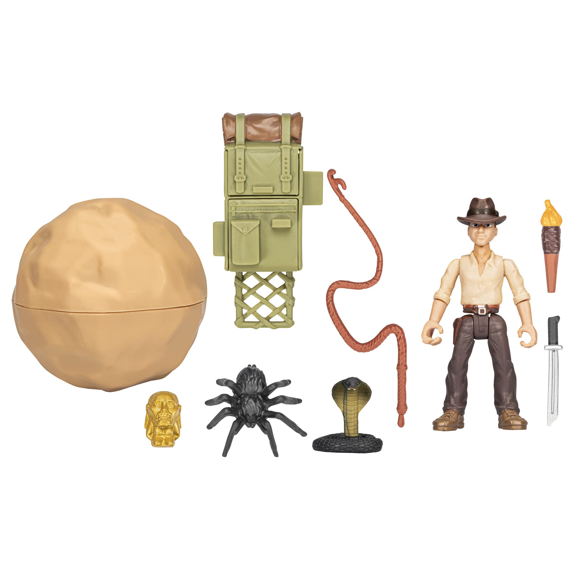 Indiana Jones Worlds of Adventure with Adventure Backpack Action Figure, 2.5-inch, Action Figures for Kids Ages 4 and Up