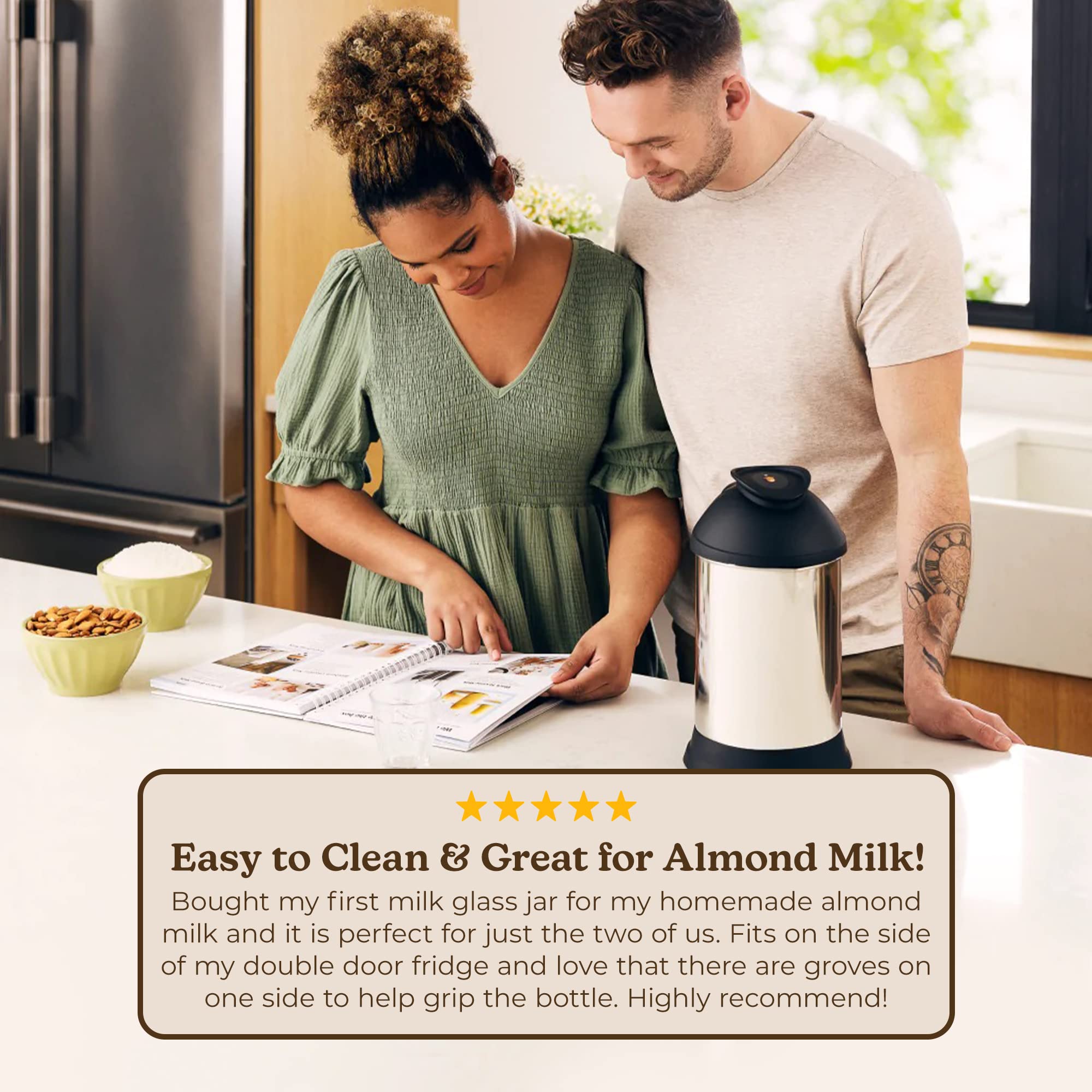 Almond Cow Kitchen Recipe Book, Vegan Cookbook Recipes for Nut Milk Maker, Plant Based Cookbook For Keto, Paleo, & Vegetarian Diets, Drink Recipes For Nut Milk Machine, Ring-Bound, 35 Recipes