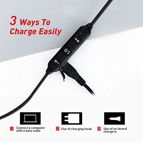 Gilroy Magnetic in-Ear Stereo Headset Earphone Wireless Bluetooth 4.2 Headphone Gift - Silver